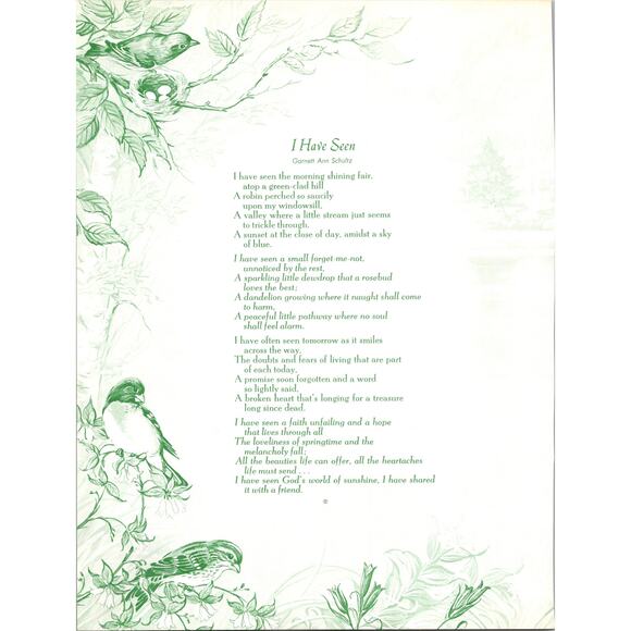 None and/or Unknown | Other | I Have Seen Garnett Ann Schultz 97s Poem ...